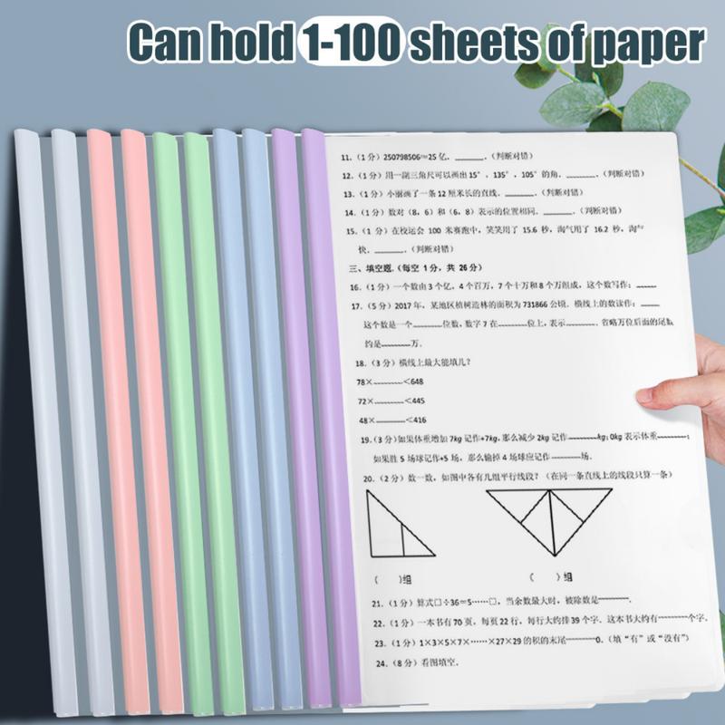 5Pcs A4 Transparent Draw Rod Folder Thickened Waterproof Large - TikTok ...