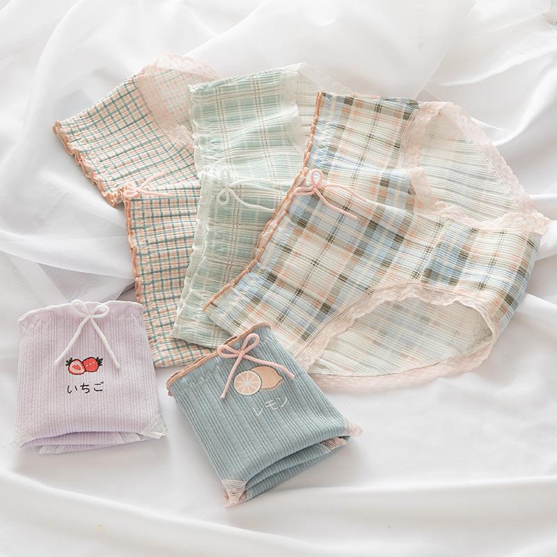 Women's Panties Cotton100% Strawberry Lattice Cute Underwear - TikTok ...
