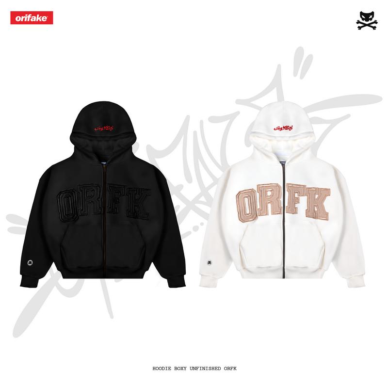 HOODIE BOXY UNFINISHED ORFK - TikTok Shop Malaysia