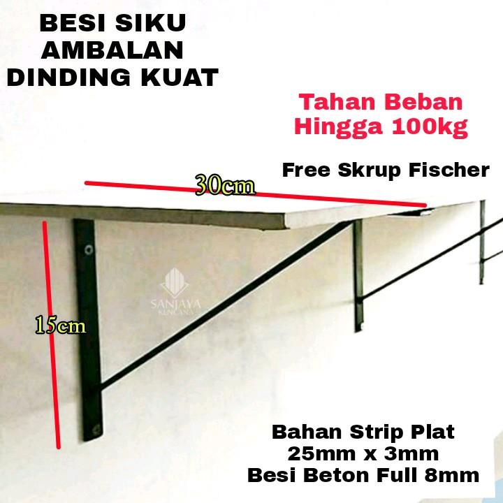 1Pcs Besi Siku Tulang Kuat Tahan Beban Berat Dipasang di Dinding - Shop ...