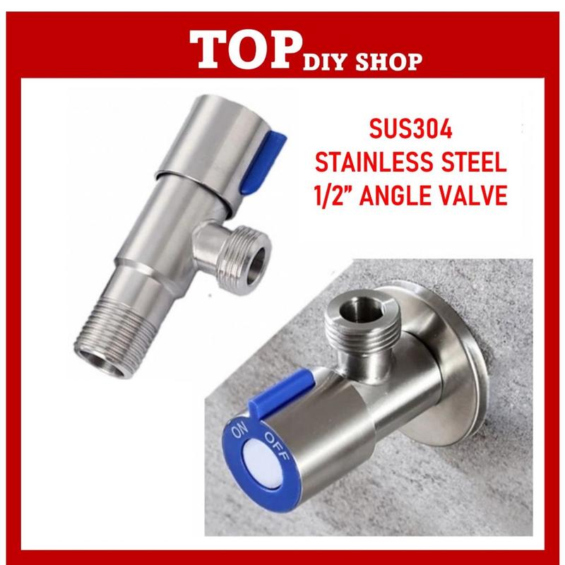 Stop Valve Stainless Steel Quarter Turn Angle Valve Bathroom - TikTok ...
