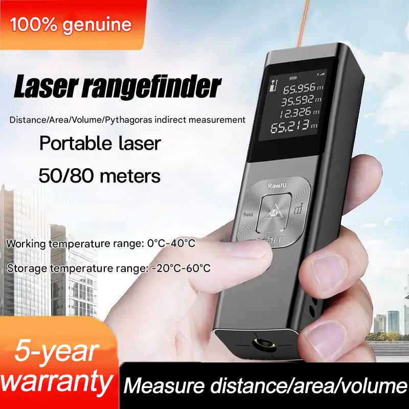 Mini Laser Distance Meter 50/80M Rechargeable Digital Laser Distance ...