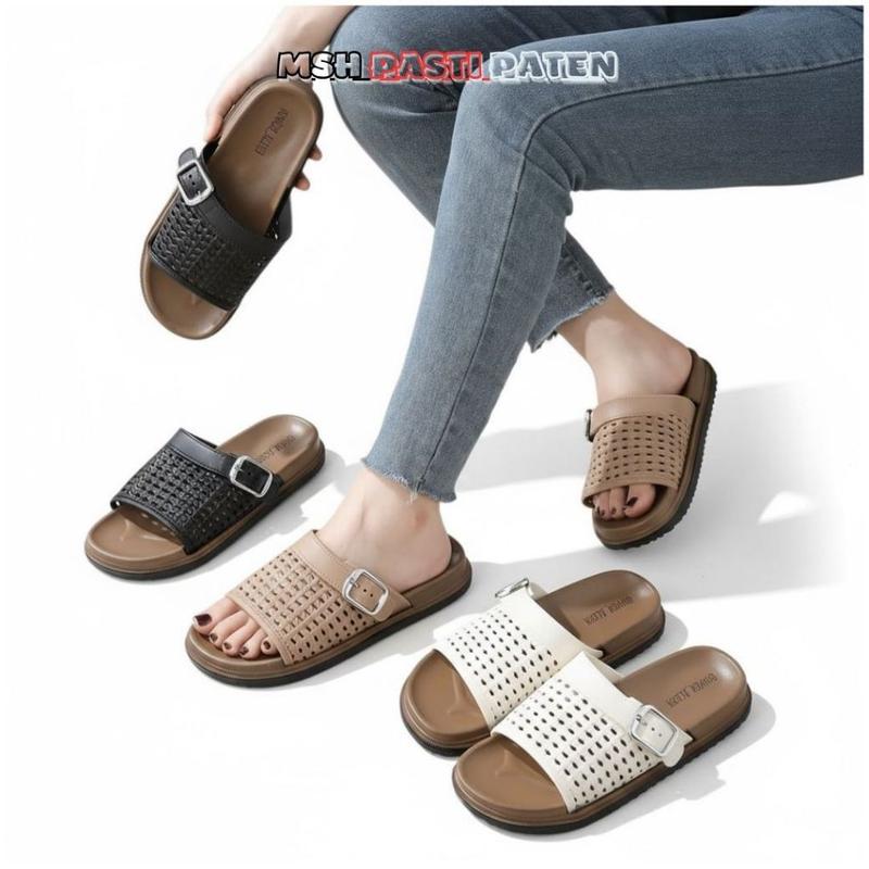 MSH 821-2 Sendal Selop Gesper Wanita Dewasa Bahan Karet Tahan Air AntI ...