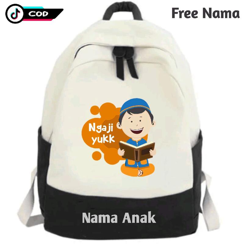 (FREE NAMA) Tas Backpack Ransel Anak Ngaji/Sekolah TK-SD Motif - Shop ...