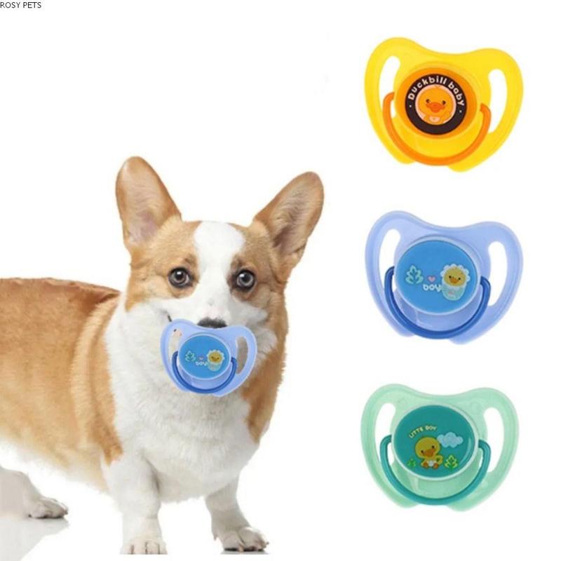 ROSY PETS Dog Molar Toy Cartoon Pet Silicone Pacifier Soft with ...