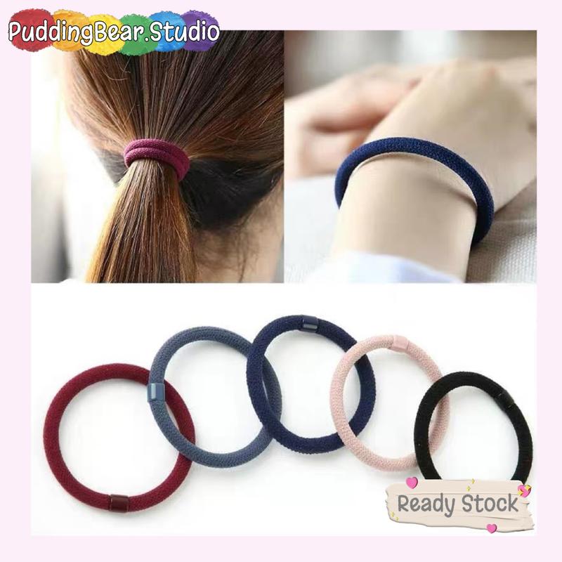1PCS High Elastic Simple Solid Rubber Band Tie Hair Ring Getah - TikTok ...
