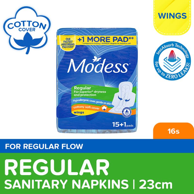 Modess Regular Cottony Soft with Wings Sanitary Napkins 16s - TikTok ...