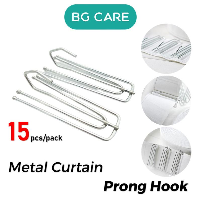 Cangkuk langsir Tirai Besi Metal Curtains Pleat Prong Hooks - TikTok ...