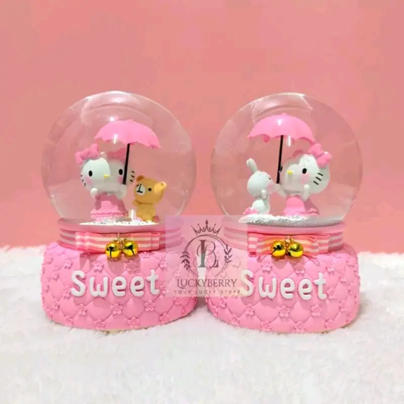 Snowball / Pajangan Bola Kaca Music Box XL (100) + Lampu Salju Otomatis ...