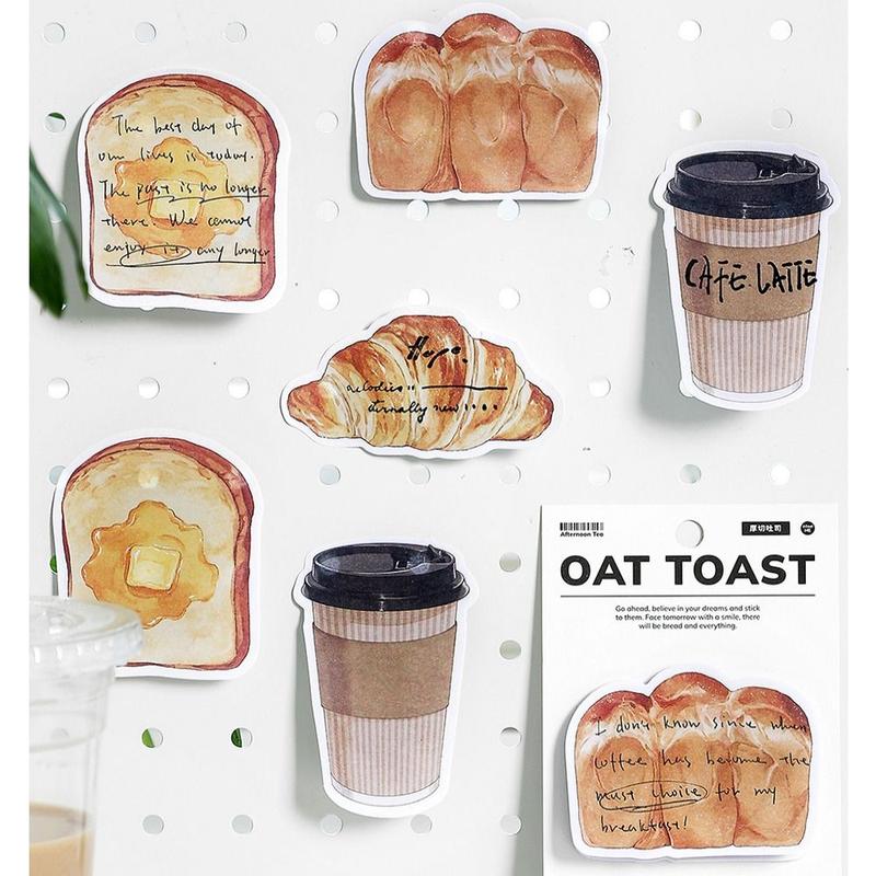 30 Sheets High Quality Paper Sticky Notes School Stationery Bread ...