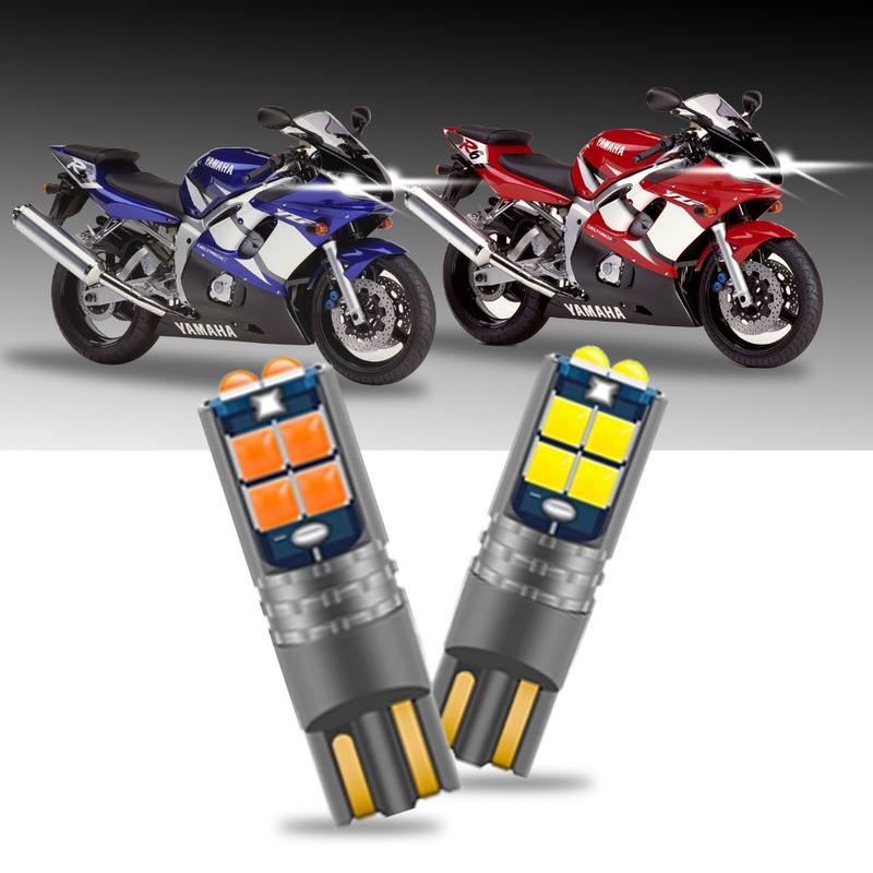 2Pc W5W LED Motorcycle Position Parking Light FOR 2002-2008 Yamaha ...