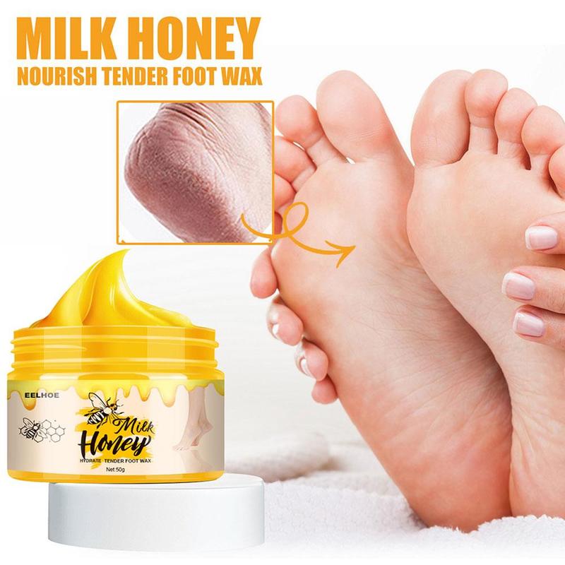 50g Milk Honey Foot Wax Smooth Skin Callus Remover Wax Exfoliating ...