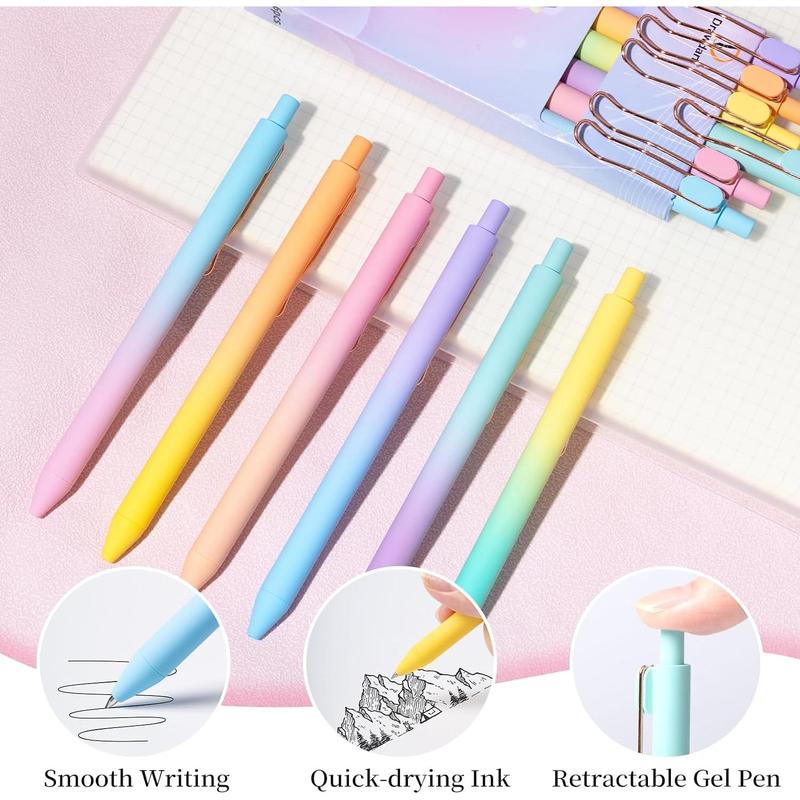 Gel Pens, Smooth Writing Pens No Bleed & Smear, Black Ink Cute Pens ...