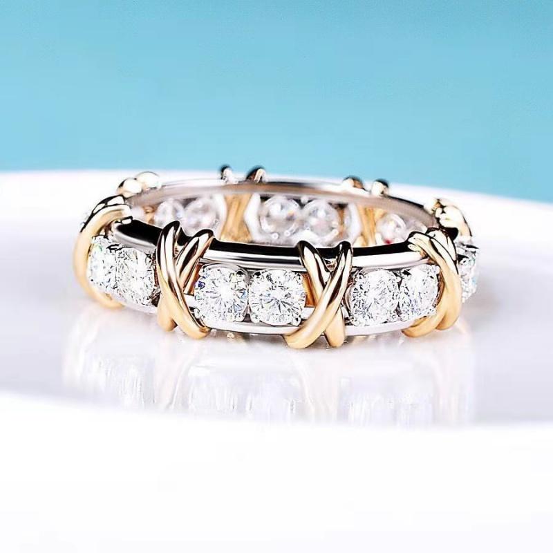 Cross XO diamond ring female ring couple ring - TikTok Shop Singapore
