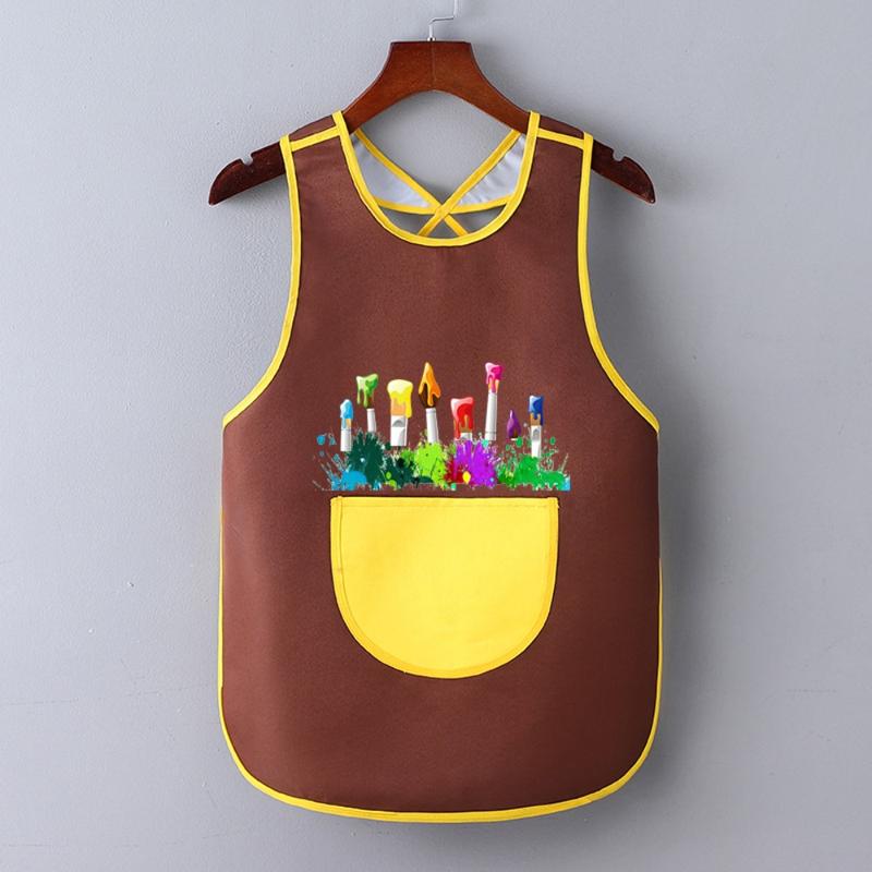 Apron Lukisan Tanpa Ikatan, Tanpa Lengan, Kalis Air, Mudah Dibersihkan ...