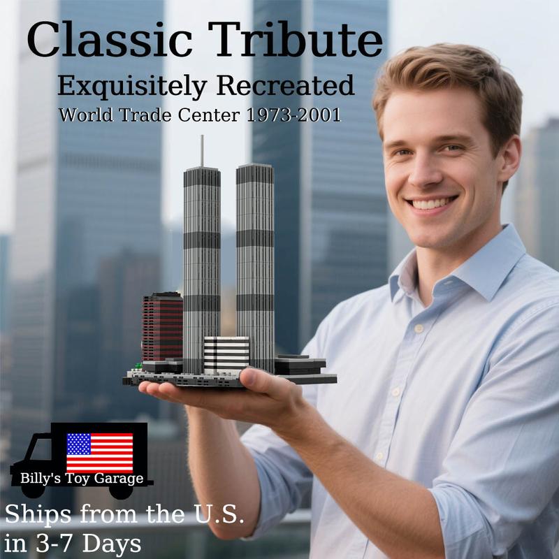 1/2000 Scale World Trade Center (1973-2001) Micro Building Blocks ...