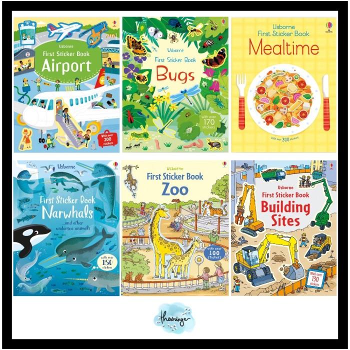Jual PART 2 Usborne Sticker Book Alphabet Mealtime Airport - abc ...