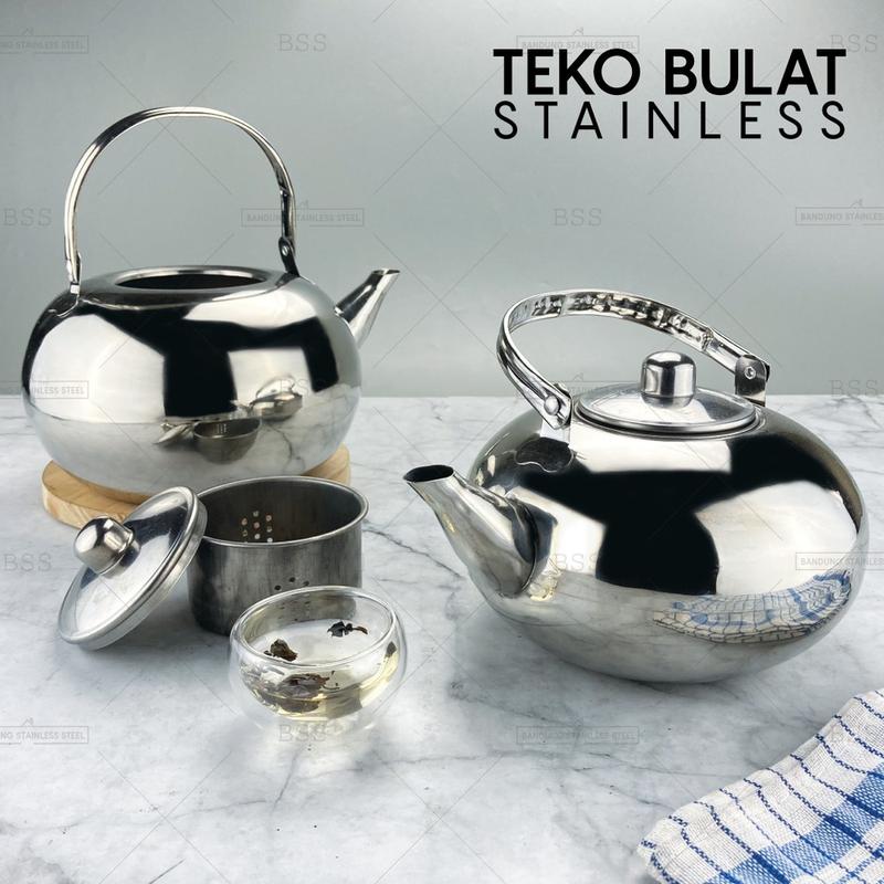 Teko Stainless Bulat 1.2L 1.6L 2.2 Liter Tea Pot Air Panas Teh - Shop ...