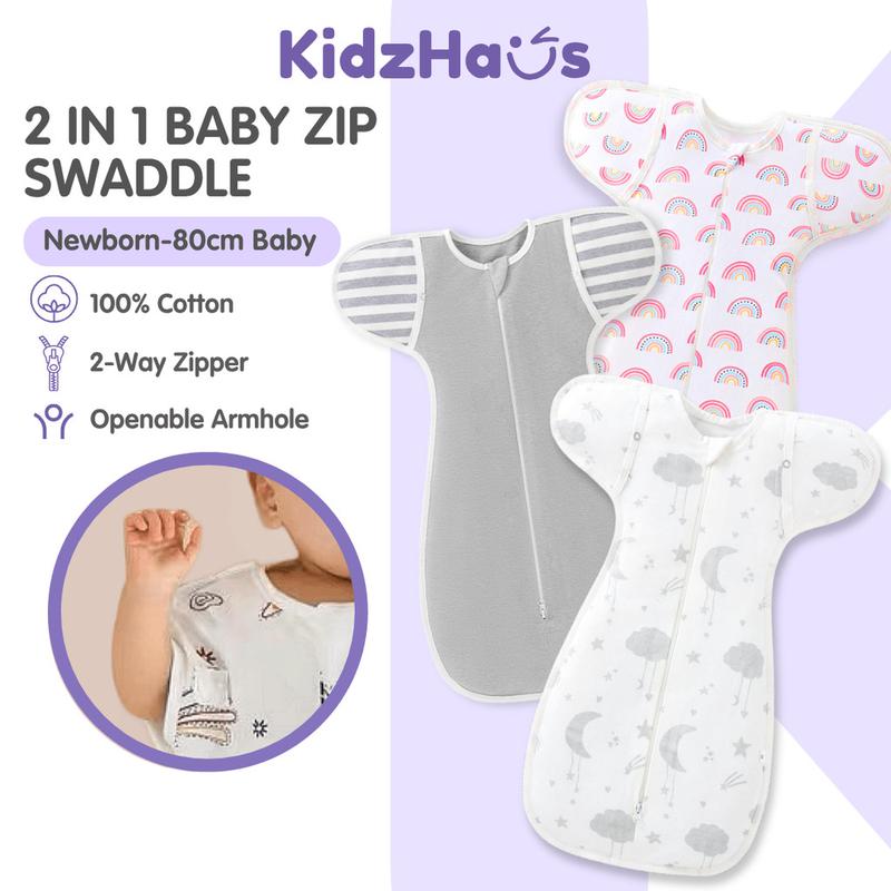 Kidzhaus 2 Ways Baby Zip Swaddle Wrap Newborn Infant Sleepin - TikTok ...