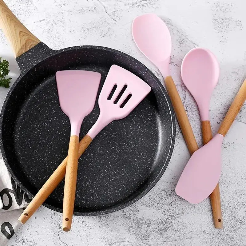 Unique Valentine's Day Gifts Silicone Kitchen Utensil Set with Storage ...