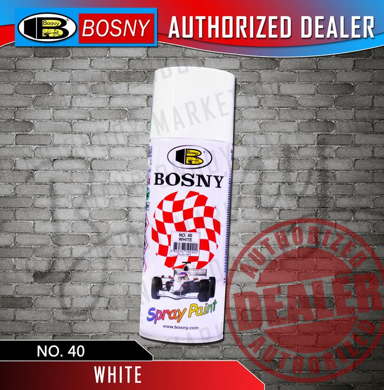 BOSNY SPRAY PAINT REGULAR COLOR NO.40 GLOSS WHITE - TikTok Shop Philippines