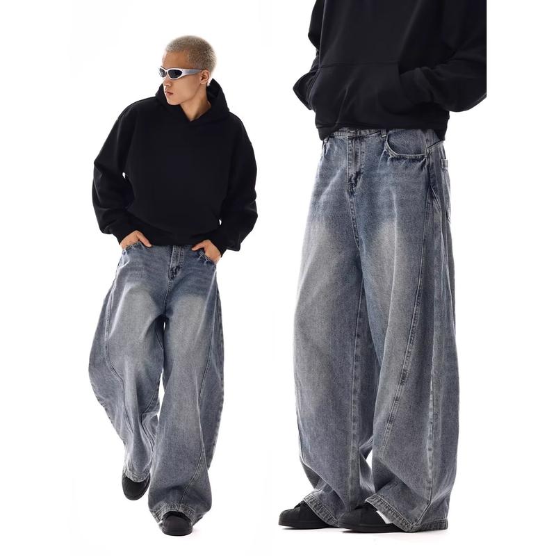 【TV】COD\Spot goods sunoo baggy jeans American-washed retro wide-leg ...