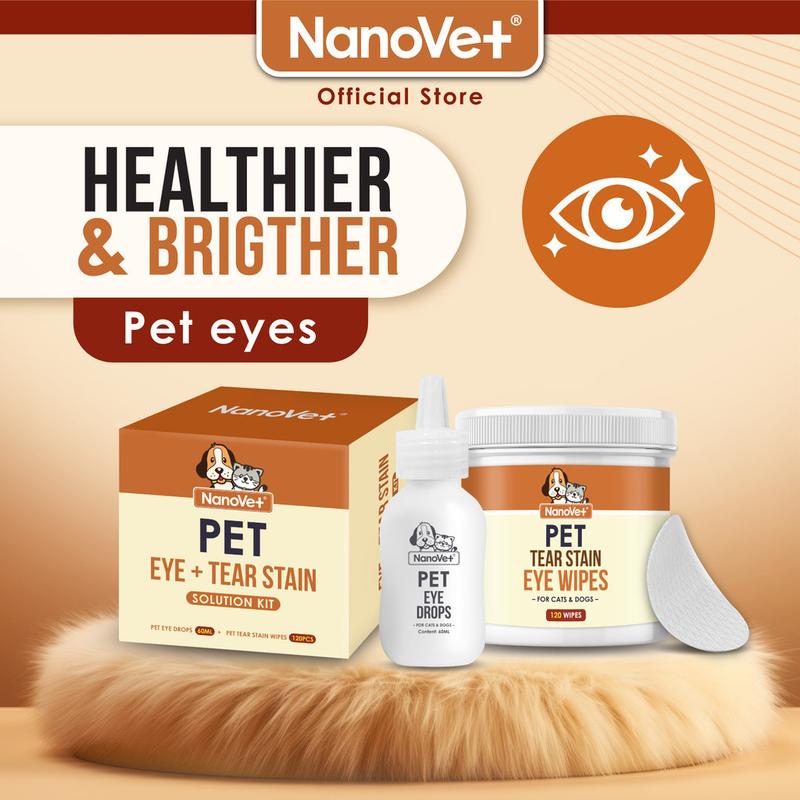 Nanovet® Pet Eye + Tear Stain Solution Kit for Cat and Dog - TikTok ...
