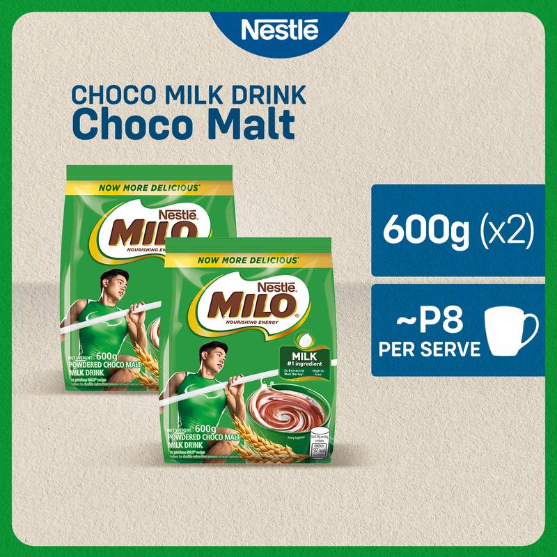 MILO Powdered Choco Malt Milk Drink 600g - Pack of 2 - TikTok Shop ...