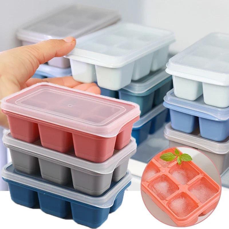 Mini 6 Grids Soft Silicone Ice Cube Tray Ice Mold Ice Cream Maker ...