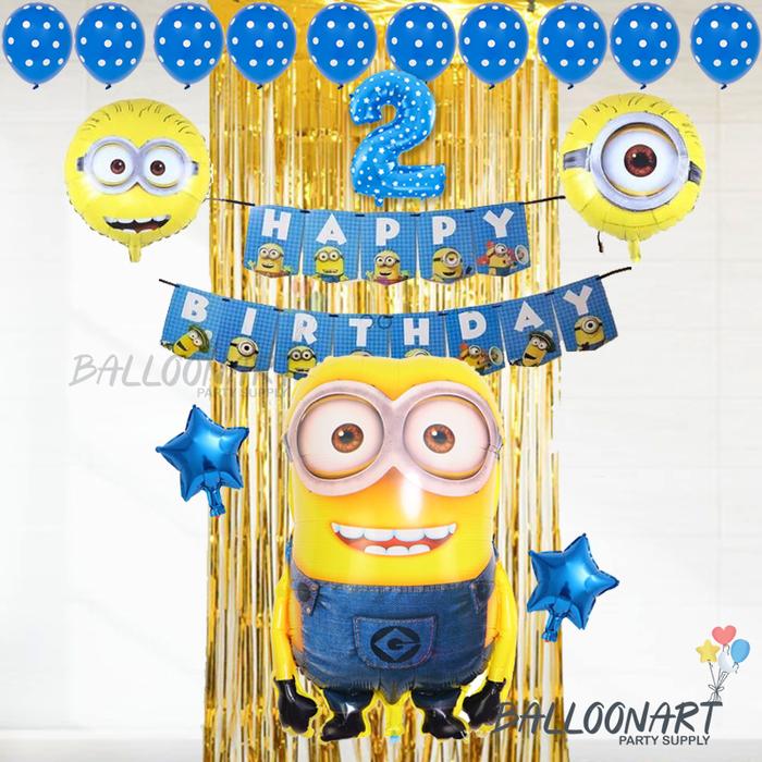 Jual MINION SIMPLE BIRTHDAY DECORATION SET/DEKORASI ULTAH ANAK/BALON ...