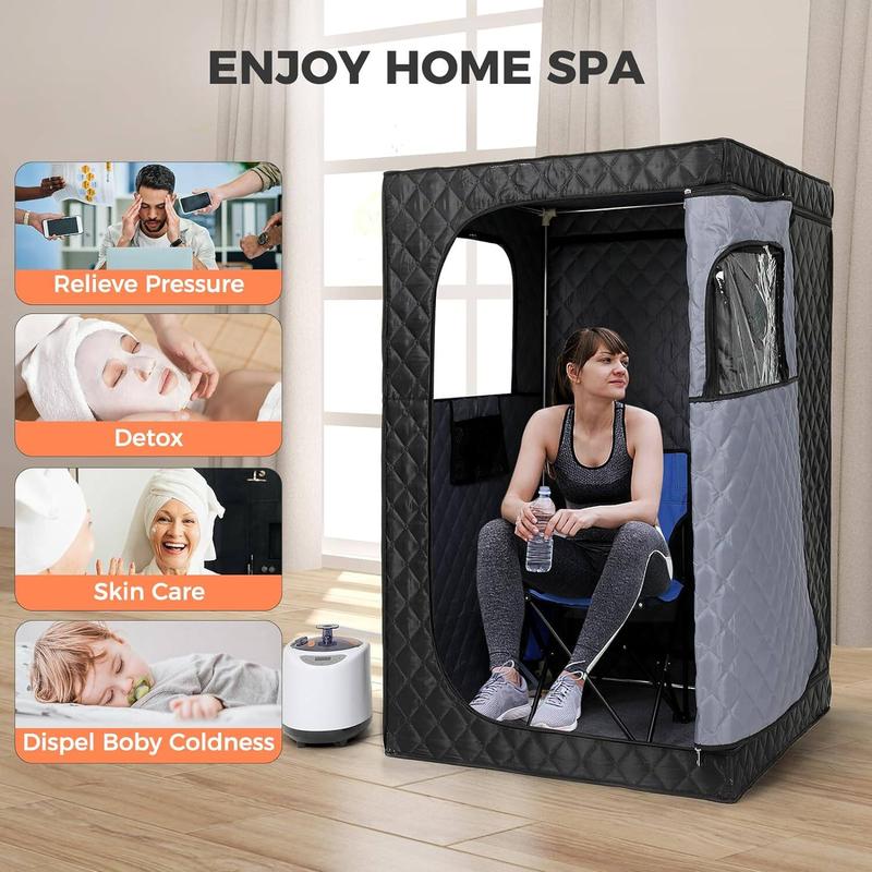 TJ SPORTS Extra Large Sauna Tent with Free Chair and Sauna Pot Khemah ...