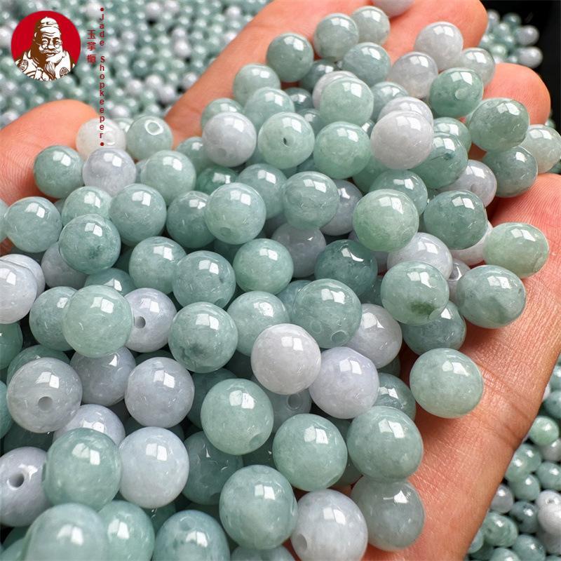 Manik Jed Jed Alamiah, Warna Hijau Kering, Saiz 7mm, Kacang Penuh ...