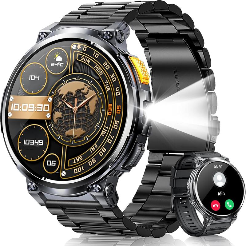 Smart Watch with LED Flashlight 1.85” Big Screen SmartWatch 730mAh ...