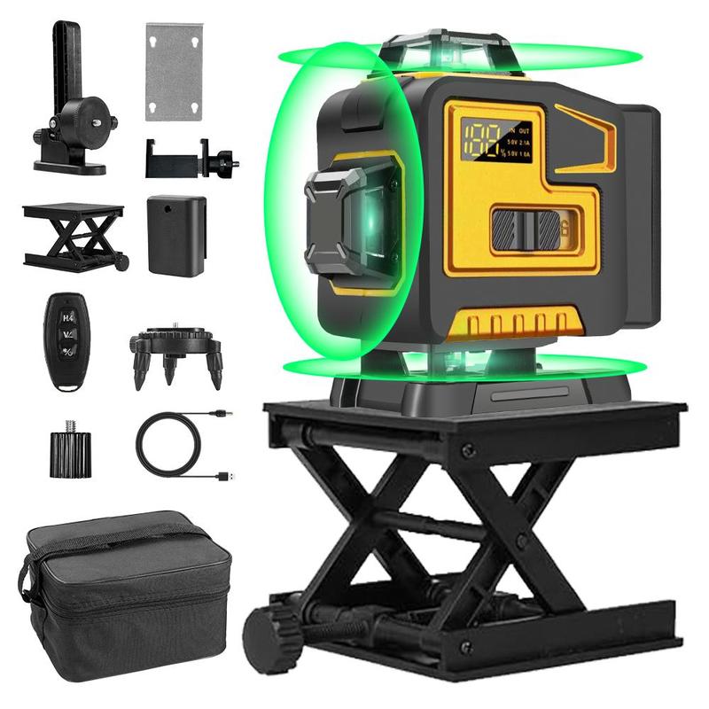 4D Green Cross Line Level, Self Leveling Green Laser Level, Laser ...