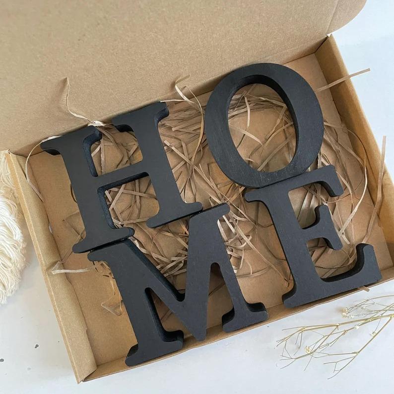Hiasan Dinding Wall Decor Huruf Kayu Tulisan HOME - Shop | Tokopedia