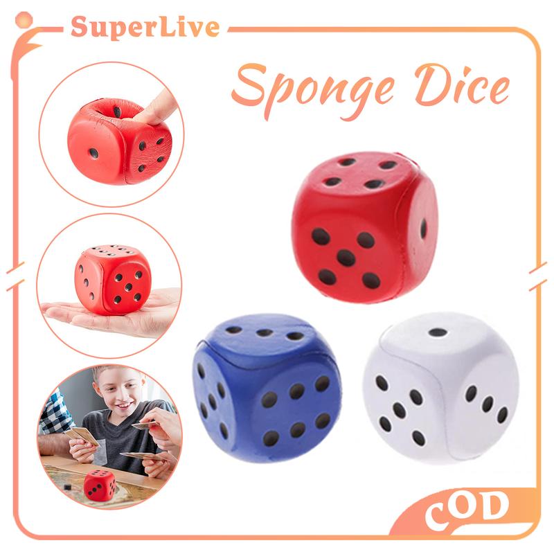 6cm Sponge Dice 6 Sided Elastic Anxiety Relieve Dice Childre - TikTok ...