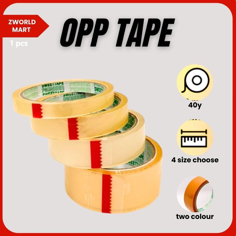 Sweettape OPP Tape 18mm X40yd & 12mm X40yd & 24mm X40yd (Clear - TikTok ...