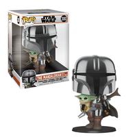 Promo Funko POP Jumbo Star Wars The Mandalorian with Child Chrome Cicil ...