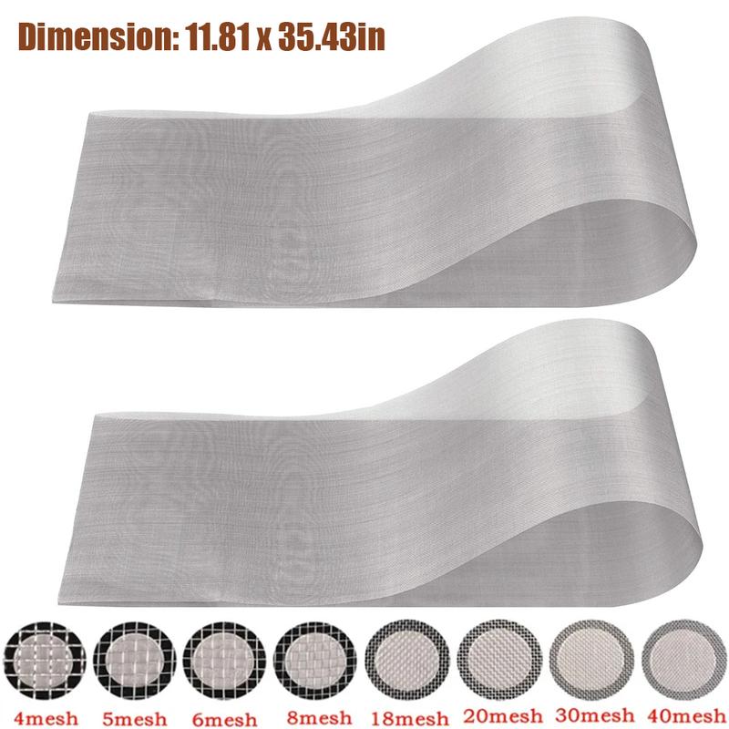 11.81 x 35.43in Stainless Steel Woven Wire Mesh, Wire Mesh Window ...