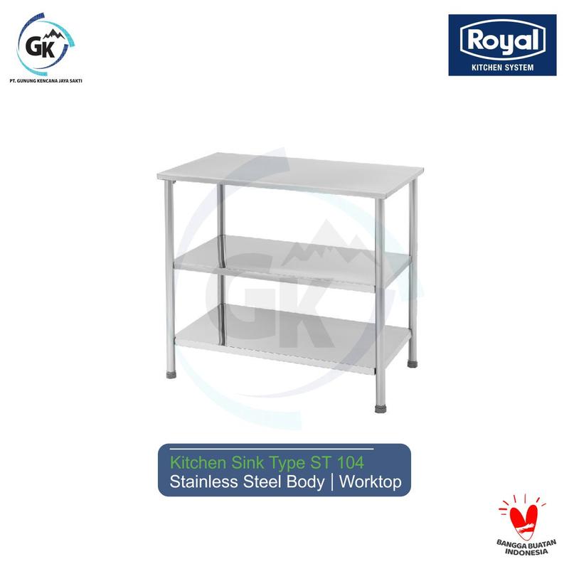 ROYAL Meja Stainless - Work Table - 3 Tingkat - Meja Dapur S - Shop | Tokopedia