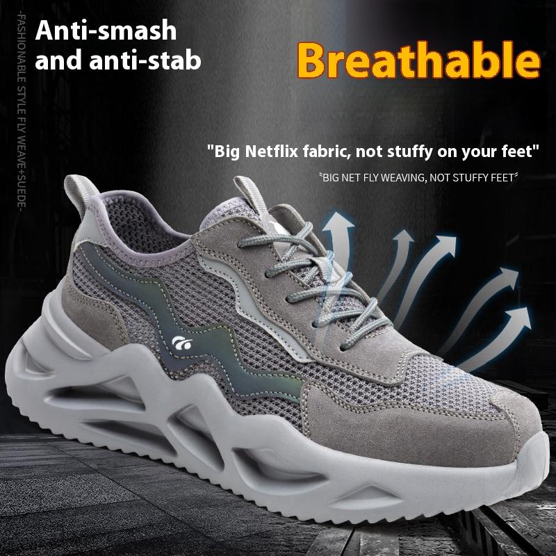 Safety Shoes Men's Soft Breathable Anti-Smashing and Anti-Penetration ...