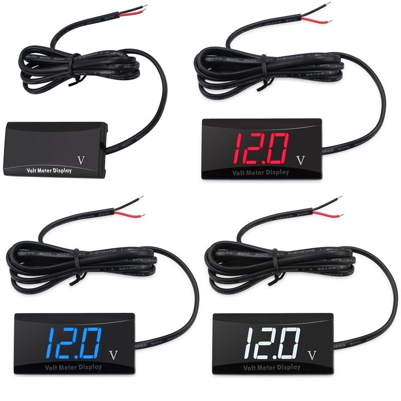 12V LED Digital Display Voltmeter Car Motorcycle Voltage Meter - TikTok ...