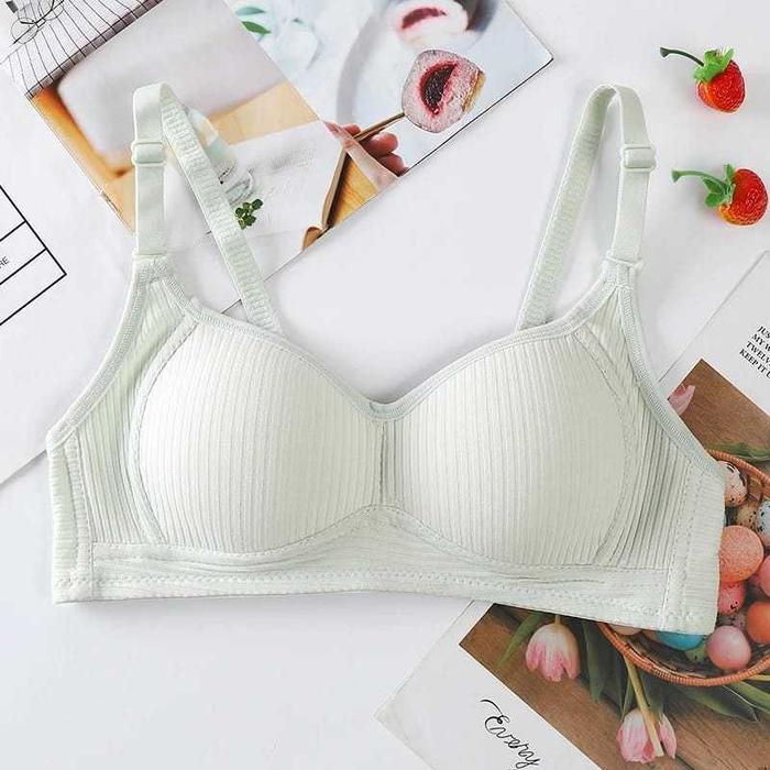 Jual JC124 Push Up Bra Wanita Tanpa Kawat Tekstur Garis Pakaian Dalam ...