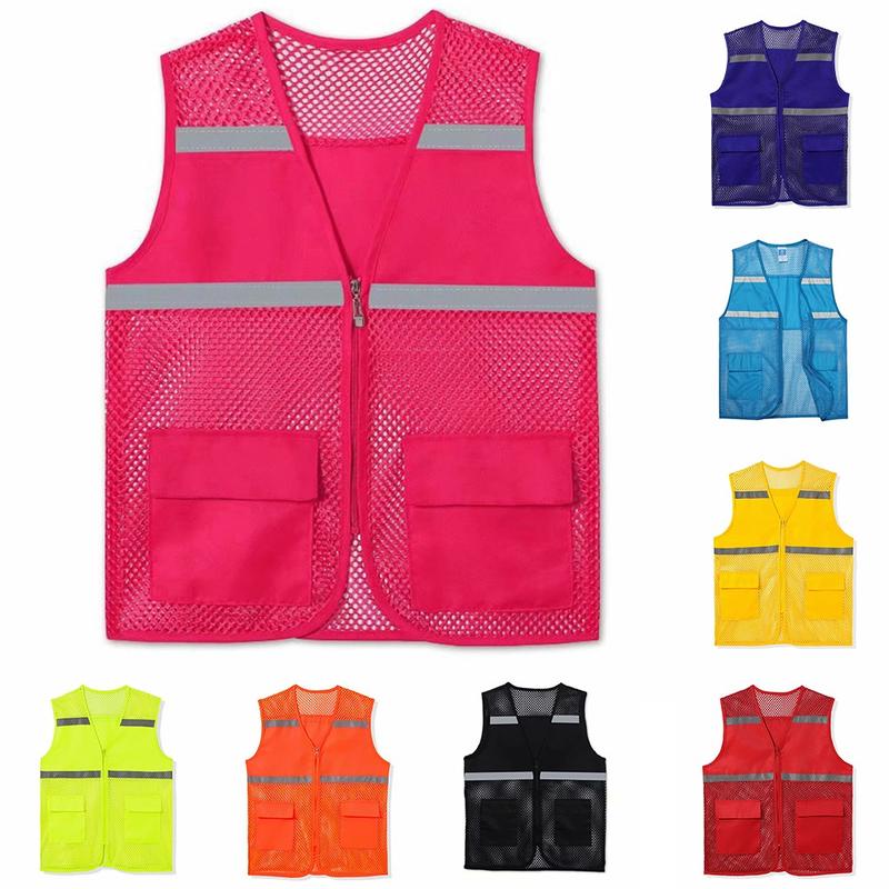 [TMTK] Men and Women Workwear Summer Mesh Vest Breathable Reflective ...