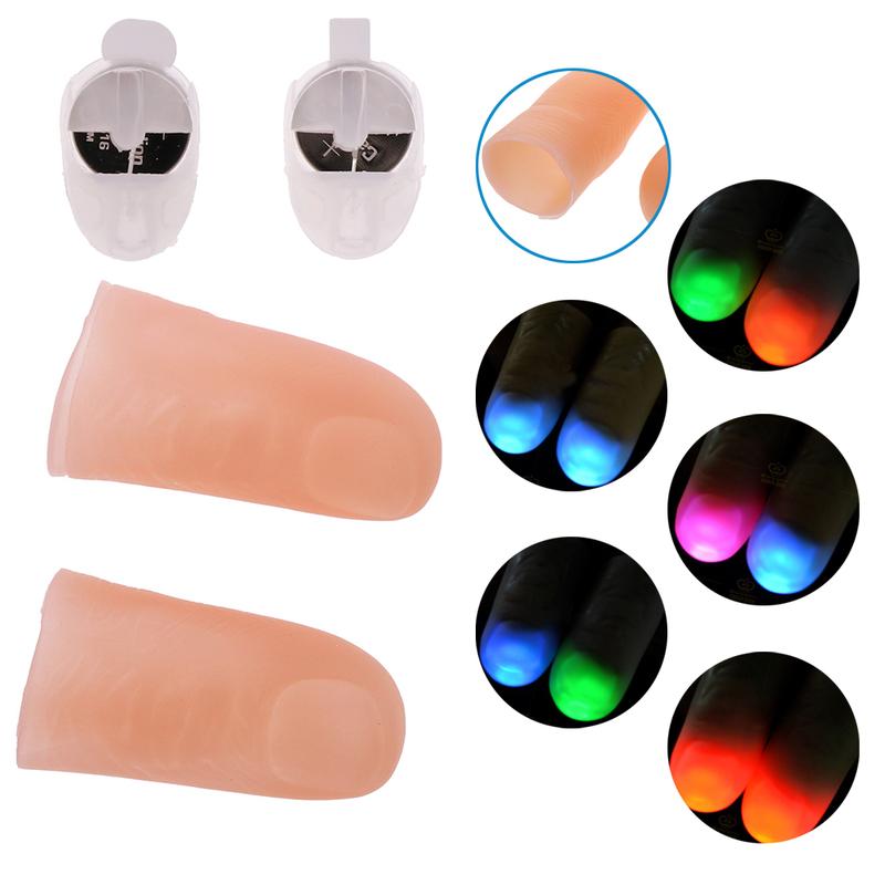 2Pcs Bright Finger Lights Close Up Thumbs Magic Trick Prop Toys ...