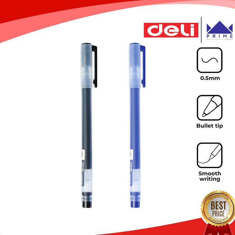 Deli G16-BK/BL Daily Max Gel Pen 0.5mm 1PC - TikTok Shop Philippines