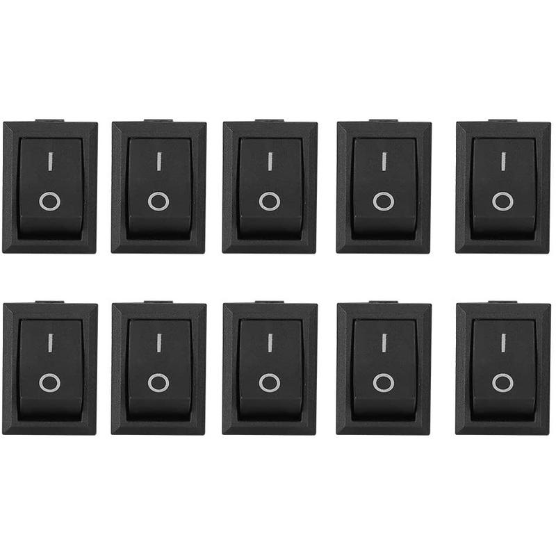 Suis Rocker Mini, 10PCS, 2 Pin ON-OFF SPST, 125VAC / 6A, 250VAC ...