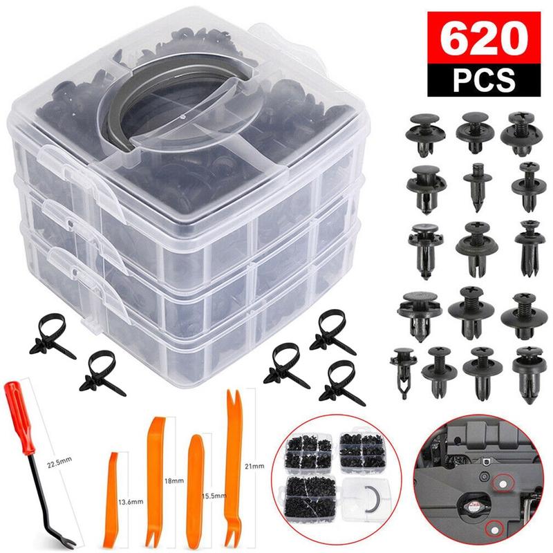 620 pcs Panel Fastener Klip Clip Clips Kereta Push Pin Toyot - TikTok ...