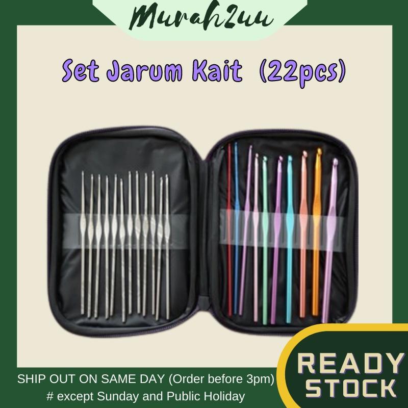 Crochet Hook- Set Jarum Kait Berwarna-warni (22pcs) - TikTok Shop Malaysia