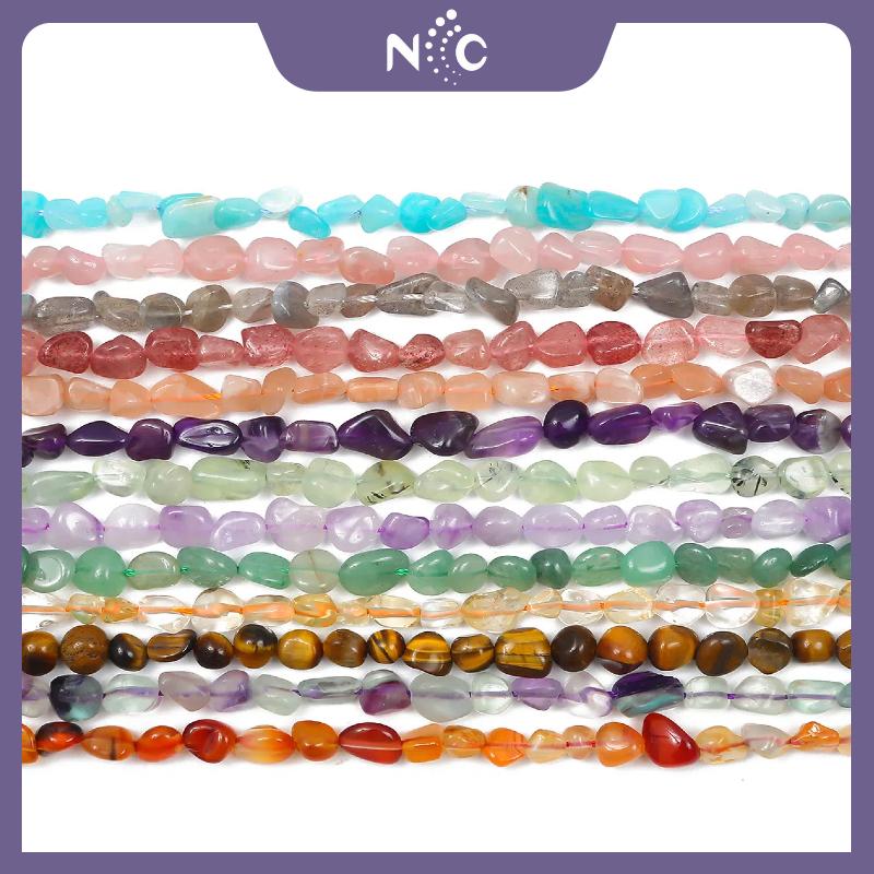 [NCC]Natural Irregular 5-8mm & 7-10mm Stone Beads Pink Quartz Amethysts ...